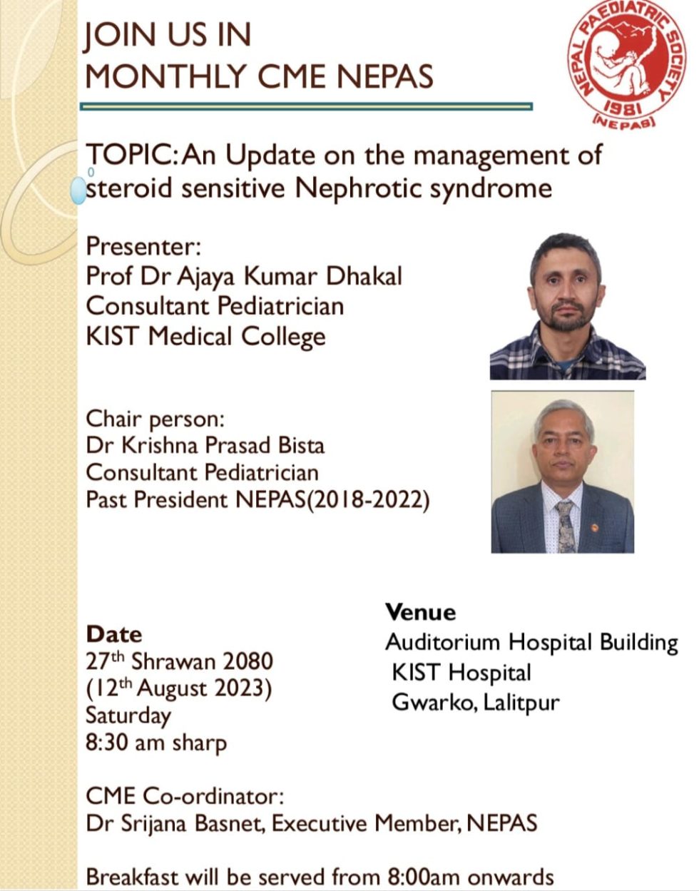 NEPAS Monthly CME – Shrawn 2080 | Nepal Paediatric Society